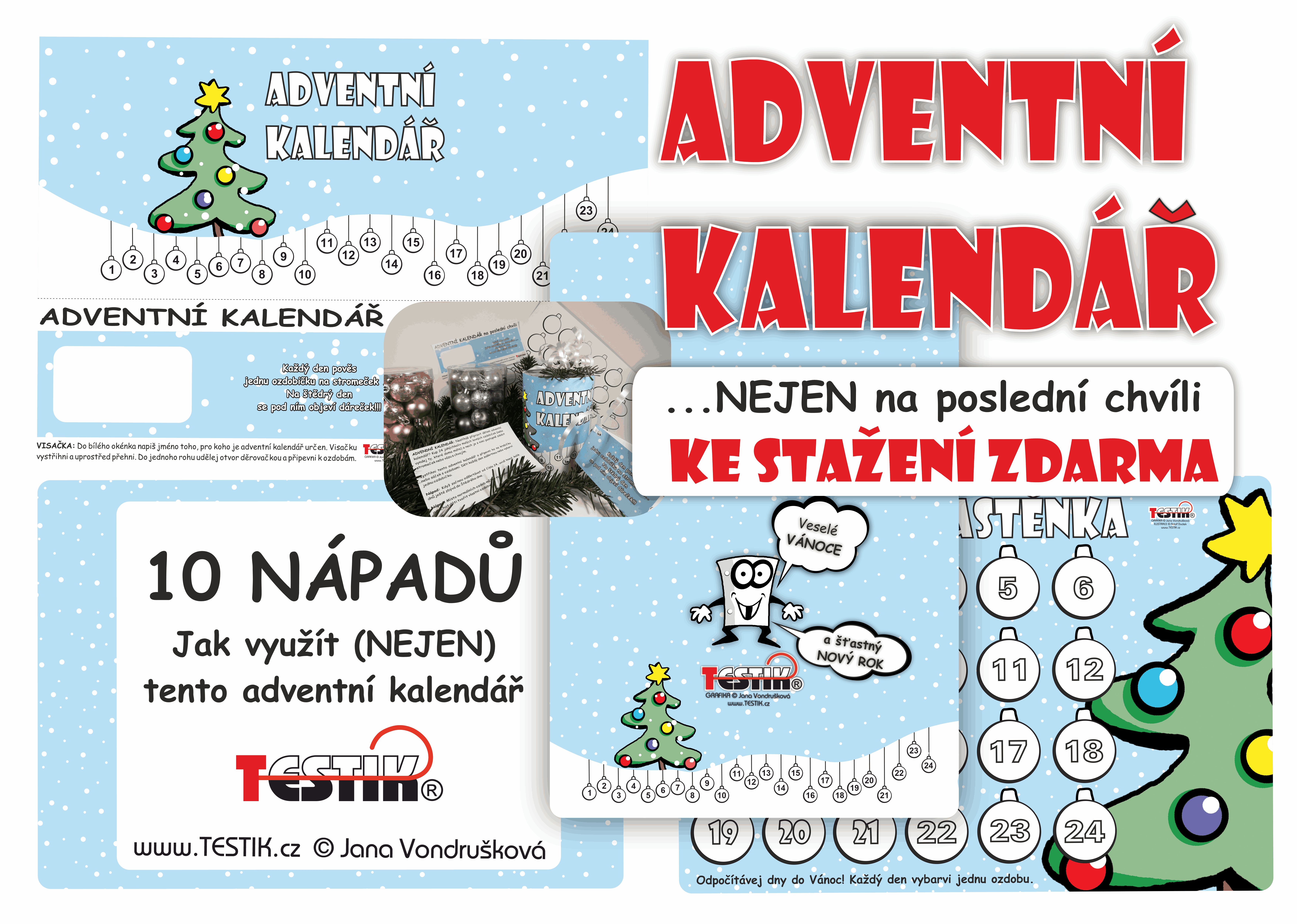 10 NÁPADŮ jak využít adventní kalendář (nejen) na poslední chvíli - TESTIK®